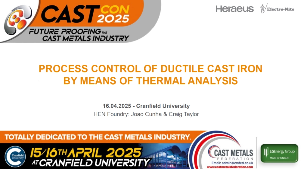 Presentation technical paper: "Process Control of Ductile Cast Iron by ...